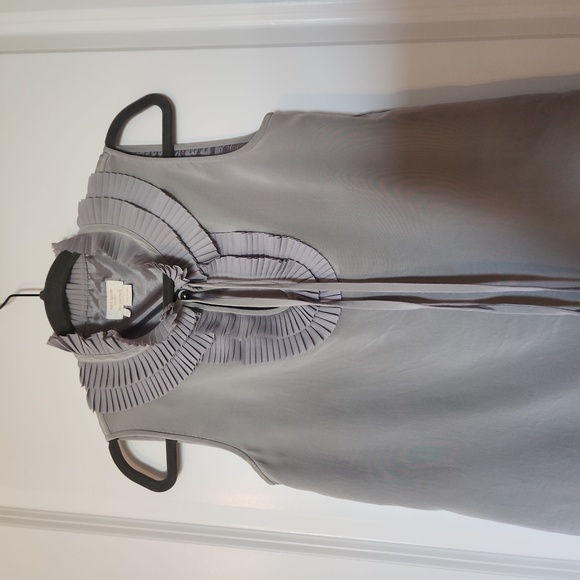 kate spade | Tops | Kate Spade Silver Pleated Blouse | Poshmark
